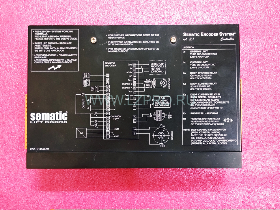 Блок управления (контроллер) Sematic lift door encoder rel. 2.1 купить ...